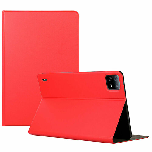 Чехол для планшета Xiaomi Mi Pad 6 / Mi Pad 6 Pro (11 дюймов), кожаный, трансформируется в подставку (красный)