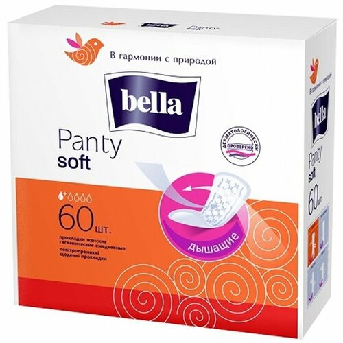 Женские гигиенические прокладки Bella Panty Soft , 60 шт