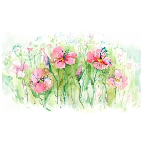 Постер на холсте Цветы (Flowers) №54 49см. x 30см.