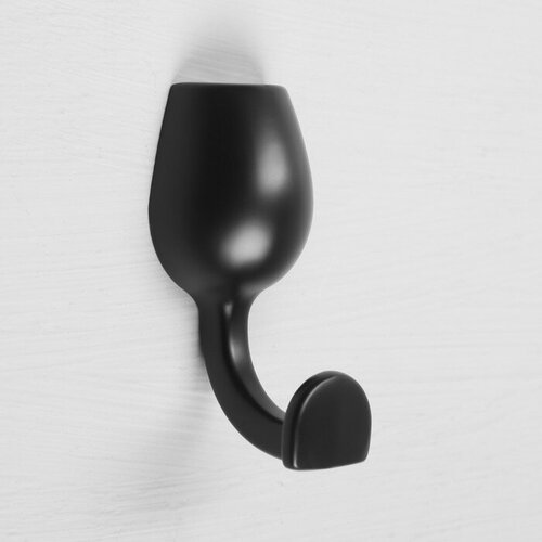 Крючок мебельный KMC001BL CAPPIO, однорожковый, цвет черный
