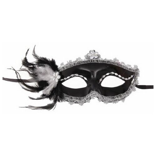 Карнавальная маска "Мгла", с перьями