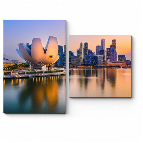Модульная картина Небоскребы Сингапура 40x30