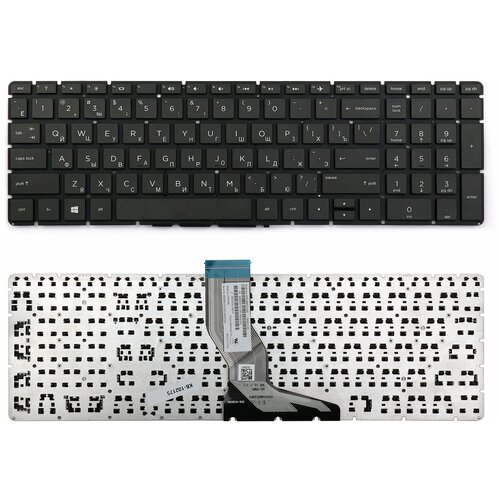 Клавиатура для ноутбука HP Pavilion 15-BS015DX . Плоский Enter. Черная, без топкейса
