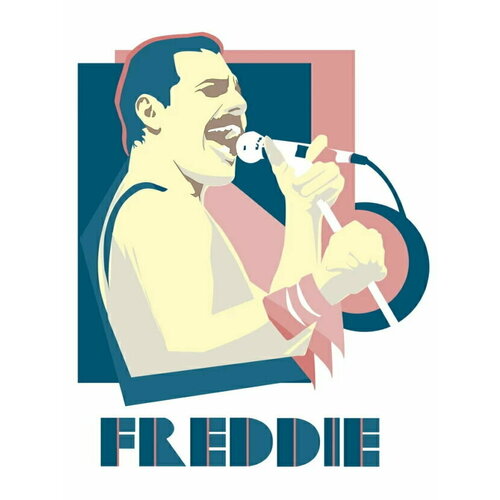 Плакат, постер на бумаге Freddie Mercury/Фредди Меркьюри/музыкальные/поп исполнитель/артист/поп-звезда/группа. Размер 21 на 30 см