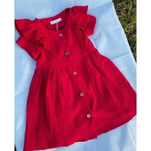 Платье OMMA KIDS, размер 30, бордовый