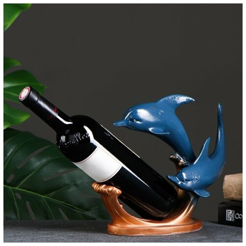 Подставка под бутылку Хорошие сувениры Дельфины, синяя, 26х9х22см (2000043380013)