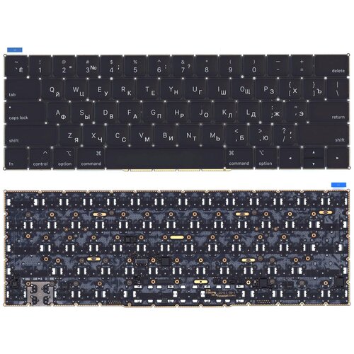 Клавиатура для ноутбука Apple MacBook Pro Retina 13 A1989 15 A1990 2018 плоский Enter черная
