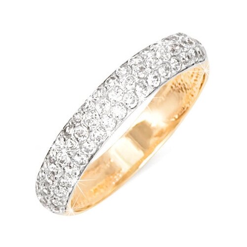 Кольцо Diamant online, золото, 585 проба, фианит, размер 15
