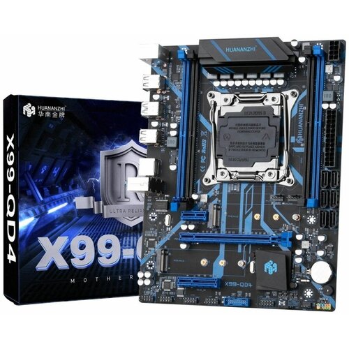 Материнская плата HUANANZHI X99-QD4 GAMING (Intel X99 , LGA 2011-3 , M.2 NVME , USB3.0 )