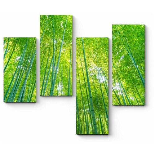 Модульная картина Бамбуковый лес 124x116