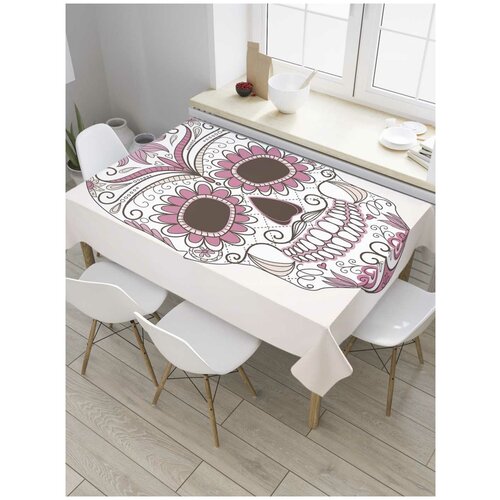 Скатерть прямоугольная JoyArty на кухонный стол "Маскировка индейцев" из оксфорда, 120x145 см