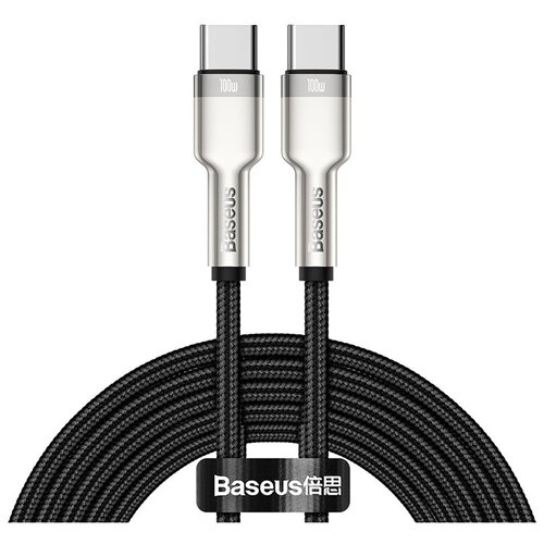 Кабель USB-C BASEUS Cafule, Type-C - Type-C, 5A, 100W, 2 м, черный