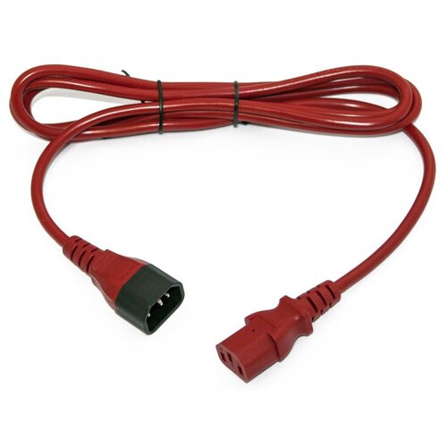 Шнур питания Hyperline PWC-IEC13-IEC14-3.0-RD C13-С14 проводник:3x1.0мм2 3м 230В 10А (упак:1шт) красный