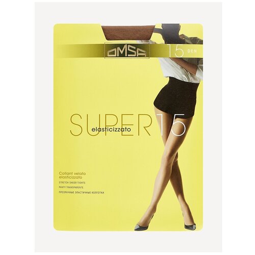 Колготки Omsa Super, 15 den, размер 5/5XL, бежевый, коричневый