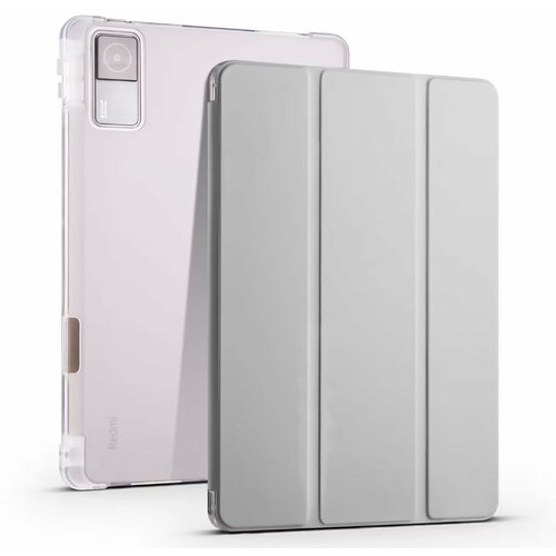 Чехол для планшета Redmi Pad 2022 10,6 дюйма, держатель для стилуса, из мягкого силикона, усиленные углы (серый)