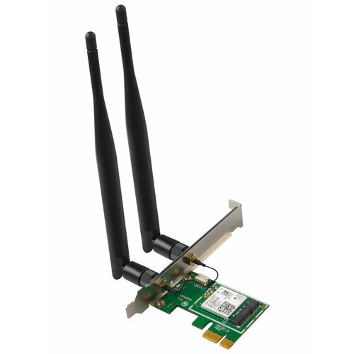 Сетевой адаптер Wi-Fi + Bluetooth Tenda E30 AX3000 (802.11ax, 2.4/5 ГГц, 2976 Мбит/с, PCI-E)