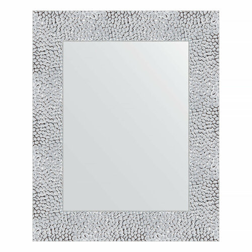 Зеркало настенное EVOFORM в багетной раме чеканка белая, 43х53 см, для гостиной, прихожей, кабинета, спальни и ванной комнаты, BY 3650