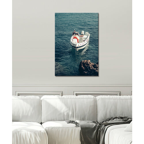 Картина/Картина на холсте для интерьера/Картина на стену/Картина для кухни/ -Турция Анталия море лодка 40х60