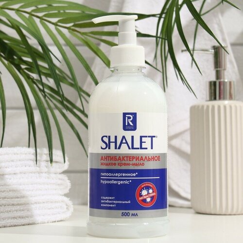 Shalet Жидкое крем-мыло SHALET антибактериальное, гипоаллергенное, 500 мл