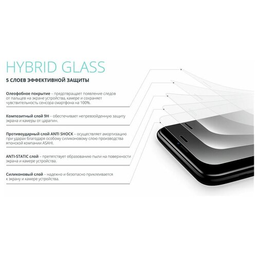 Защитное стекло на Samsung Galaxy Tab S5e 10.5 (T720) (Гибридное: пленка+стекловолокно) Hybrid Glass , Brozo