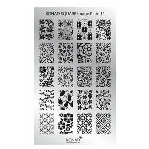 Пластины прямоугольные для стемпинга Konad Square Image Plate11