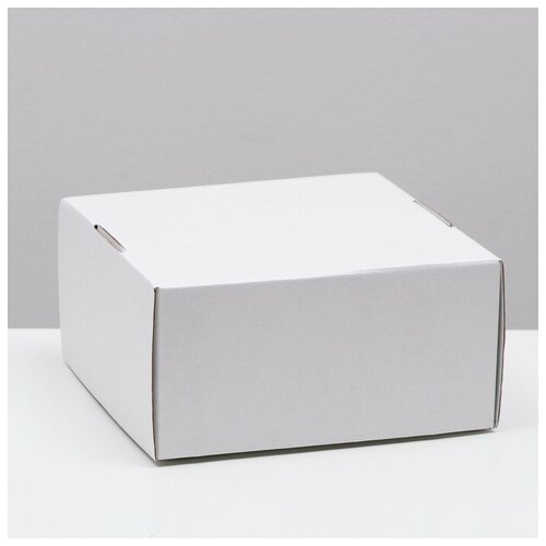 Коробка самосборная, крафт, белая, 23 х 23 х 12 см
