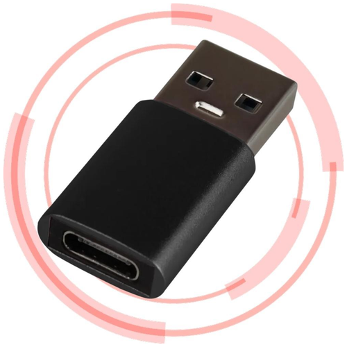 Переходник - адаптер USB 3.0 на Type-C для телефона, компьютера, планшета, флешки, принтера DU13 (Черный)