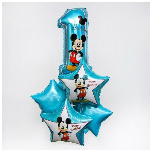 Набор фольгированных шаров "Happy Birthday", Микки Маус 25"