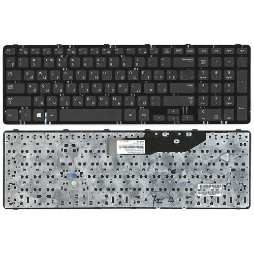 Клавиатура для Samsumg NP350E7C черная с рамкой