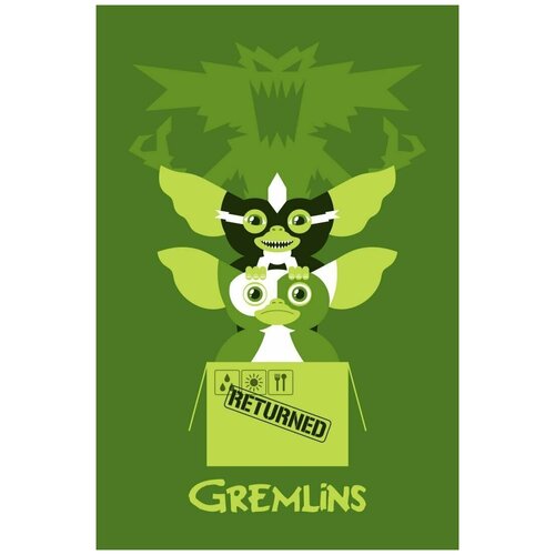 Плакат, постер на холсте Gremlins/Гремлины/. Размер 30 х 42 см