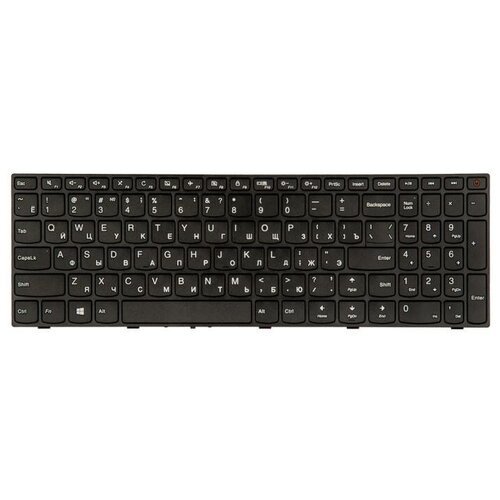 Клавиатура для ноутбука Lenovo, черная с рамкой