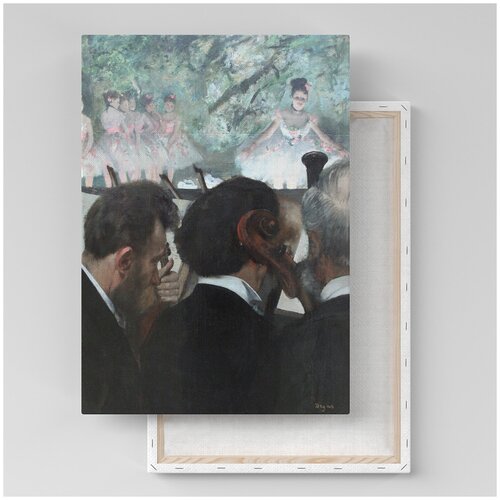 Картина на холсте с подрамником / Edgar Degas / Дега Эдгар - Музыканты оркестра