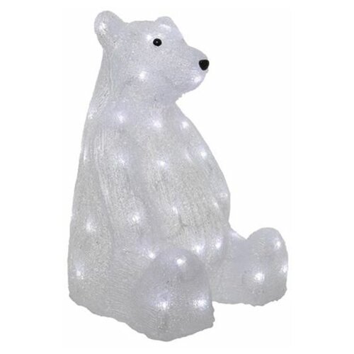 Kaemingk Светодиодная фигура Медведь Барт - Полярный житель 45 см, 50 теплых/холодных белых LED ламп, IP44 9491058