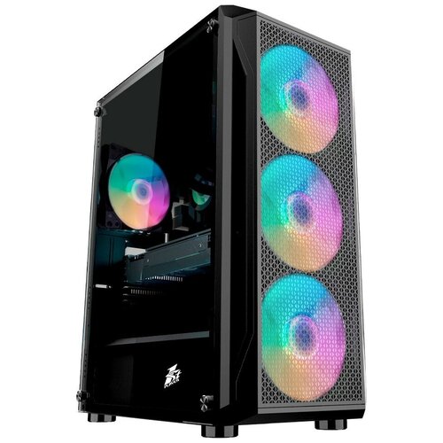 Корпус 1STPLAYER FIREBASE X5 ATX, mATX, Midi-Tower, без БП, с окном, подсветка, USB 3.0, Audio, 2xUSB 2.0