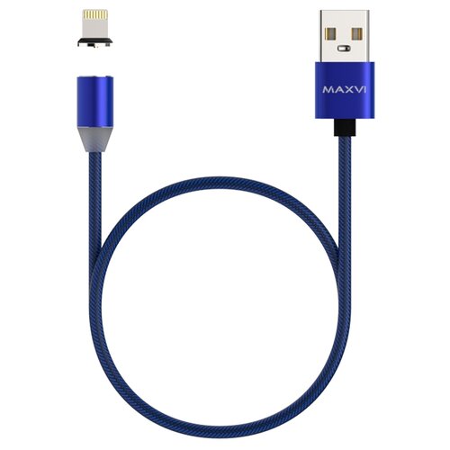 Кабель MAXVI USB - Lightning (MCm-01L) только для зарядки, 1 м, 1 шт., синий