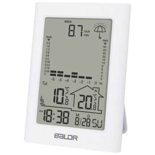 BALDR B0341WST2-WHITE термометр цифровой с датчиком осадков (осадкомер), белый