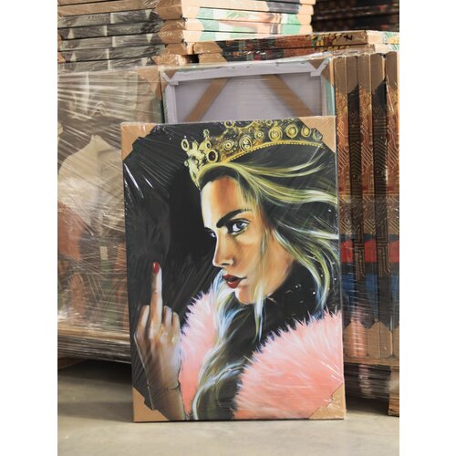 Картина на холсте Девушка с короной 50х70см