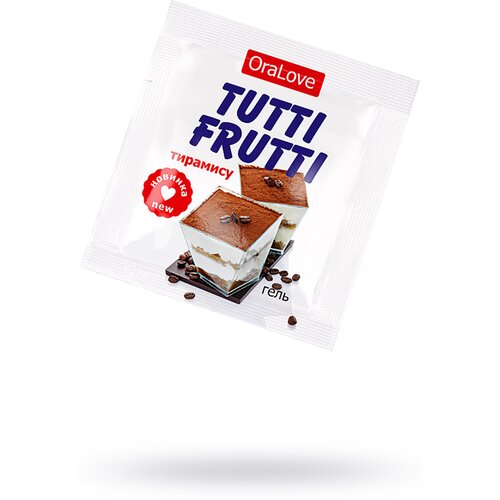 Съедобная гель-смазка Tutti-Frutti со вкусом тирамису 4г