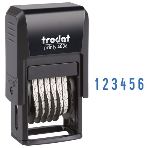 Нумератор мини автомат Trodat, 3,8мм, 6 разрядов, пластик (53199)