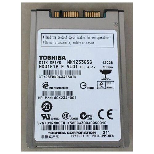 120 ГБ Внутренний жесткий диск Toshiba 606234-001 (606234-001)