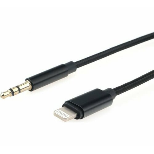 Кабель-переходник USB Cablexpert Lightning/Jack3.5, Mobile, 1 метр, черный