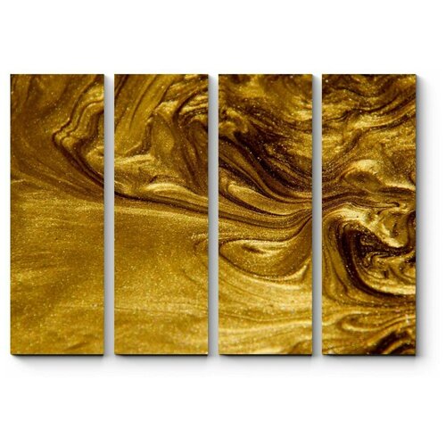 Модульная картина Жидкое золото 100x75
