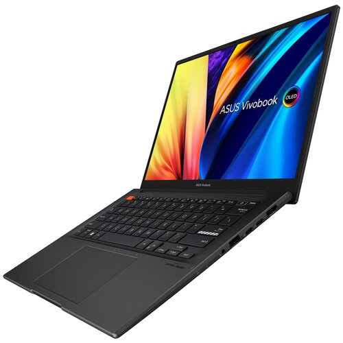14" Ноутбук ASUS Vivobook S 14 M3402RA-KM009 2880x1800, AMD Ryzen 7 6800H 3.2 ГГц, RAM 16 ГБ, DDR5, SSD 512 ГБ, AMD Radeon 680M, без ОС, 90NB0WH2-M00360, черный