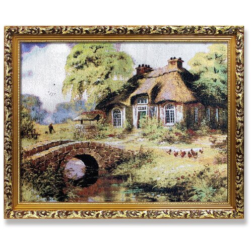 Гобеленовая картина "Домик в деревне" 55х70 см