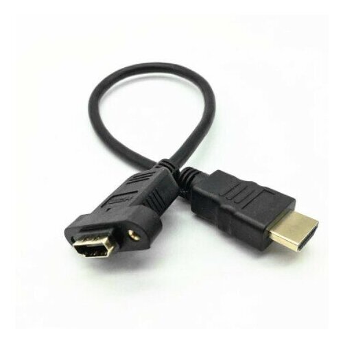 С креплением кабель-удлинитель HDMI m-f 0.5 метра, шнур папа-мама (0,5m HDMI)