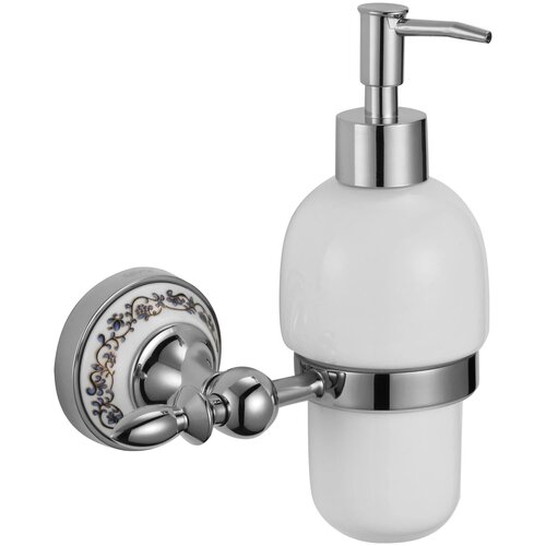 S-06831A Savol Burano Дозатор жидкого мыла керамический, латунный настенный в ванную комнату. Хром