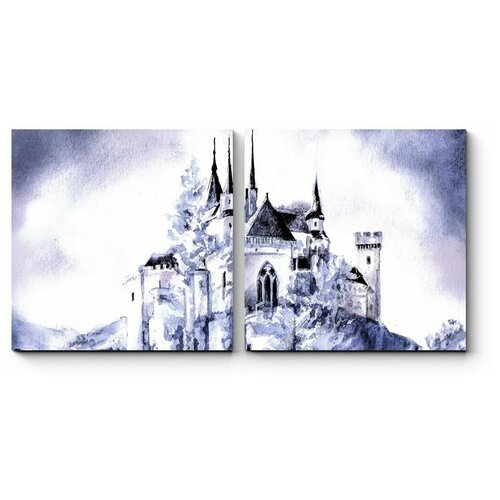 Модульная картина Фантастический сказочный замок40x20