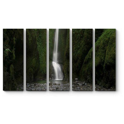 Модульная картина Водопад в сердце леса160x96