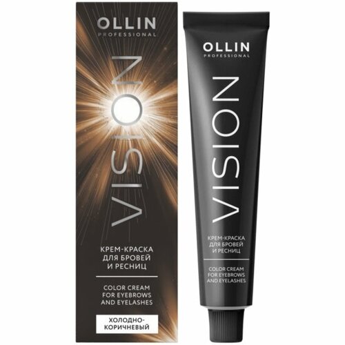 Крем-краска для бровей и ресниц Ollin Professional Vision, холодно-коричневая, 20 мл
