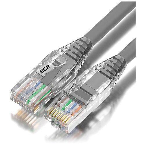 Патч-корд UTP cat.5e 1 Гбит/с RJ45 LAN CCA компьютерный кабель для интернета (GCR-LSZH53) серый 1.0м